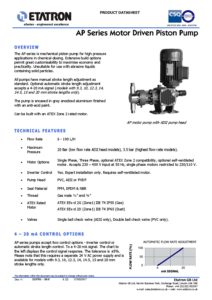 Etatron GB AP Motor Pump Datasheet 2017 - Etatron