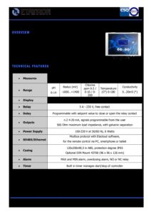Etatron GB eSelect M1 General datasheet - Etatron